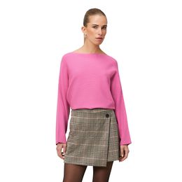 Zero Damen Strickpullover "Damen mit U-Bootausschnitt", pink, Gr. 40, Strukturmuster, Strick, Obermaterial: 50% Viskose, 20% Polyamid, 30% Polyester.