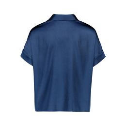Zero Damen Hemdbluse "Damen mit Streifen"sargasso sea, Gr. 42, gl&auml;nzend, Obermaterial: 96% Polyester, 4% Elasthan, Blusen