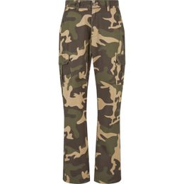 Urban Classics Herren Cargohose "Urban Classics Herren Straight Leg Camo Cargo Pants", gr&uuml;n, Gr. 38, 100% Baumwolle, Hosen