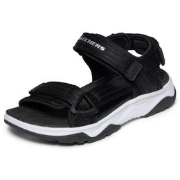 Skechers M&auml;dchen Sandale "TREAD SEEKER", Gr. 27, schwarz-wei&szlig;, Textil, Mesh, kontrastfarbene Details, Schuhe, Sommerschuh mit Klettverschluss,