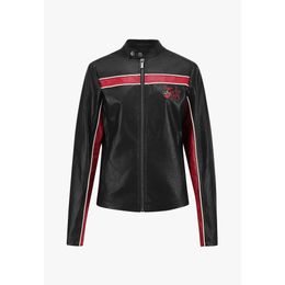 Ed Hardy Jacke 'Brave Hearts Stay True' Damen Gr&ouml;&szlig;e XXS blutrot / schwarz Sommerjacke