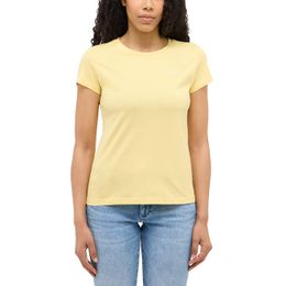 Mustang Damen Kurzarmshirt "Damen Style Loa", gelb, Gr. M, Jersey, 100% Baumwolle, Shirts