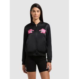 Khujo Damen Wendejacke "RUBY", schwarz, Gr. M, Satin, 64% Viskose, 36% Polyester, Jacken