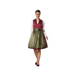 TecTake Midi-Dirndl Sarah in rot/gr&uuml;n | Gr.: 38