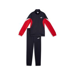 Puma M&auml;dchen Trainingsanzug "ESS BLOCK POLY SUIT B", schwarz, Gr. 164, Trikot, Obermaterial: 100% Polyester, Sportanz&uuml;ge, zweiteiliges Set, mit