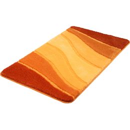 Badematte Kleine Wolke, H:21mm, gelb, Kunstfaser, Badematten, "Ocean, Badvorleger, Badezimmer Teppich", Badteppich, Wellen Design, mit Farbverlauf,