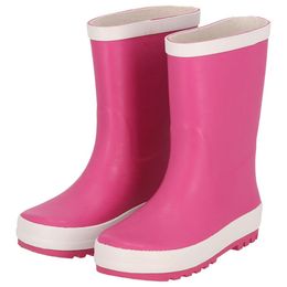 XQ FOOTWEAR M&auml;dchen Gummistiefel "KINDER STIEFEL", Gr. 25, pink, Obermaterial: 100% Gummi, unifarben, Schuhe, Wasserdichte Regenstiefel mit