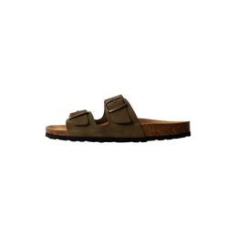 Divine Factory Leder-Pantoletten &bdquo;Mystral&ldquo; Gr&uuml;n | Gr.: 41