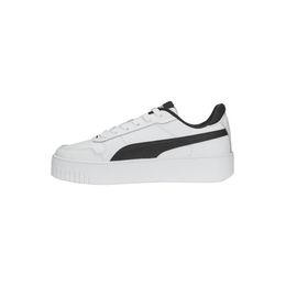 Carina Street &ndash; Low-Top-Sneaker aus Leder Puma Wei&szlig; Puma Schwarz Silber | Gr.: 36