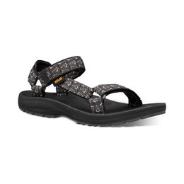Teva Herren Sandale "Winsted Sandal Mens", Gr. 44,5, schwarz, Textil, gemustert, Schuhe, mit Klettverschluss