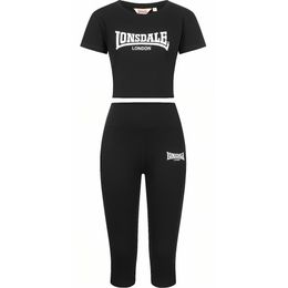 Lonsdale Trainingsanzug "Ixworth T-Shirt & Leggings Set" in Schwarz | Gr.: XL