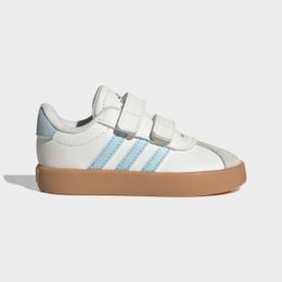 M&auml;dchen Sneaker "VL COURT 3.0 KIDS", adidas Sportswear, Gr. 27, wei&szlig;, Leder, Synthetik, Schuhe, inspiriert vom Design des adidas samba, f&uuml;r Kinder