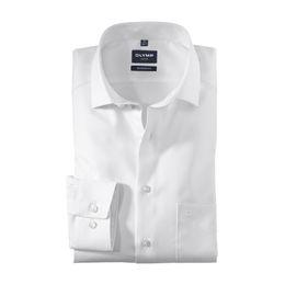 OLYMP Herren Businesshemd "Luxor modern fit", wei&szlig;, Gr. 44, Web, Obermaterial: 100% Baumwolle, Hemden