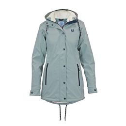 MADSea Regenjacke mit weichem Teddyfleece in hellblau | Gr.: 46