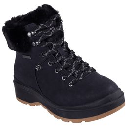 Skechers Damen Winterboots "PARK CITY", Gr. 37, schwarz, Lederimitat, Schuhe, Snowboots, Schn&uuml;rstiefel mit rutschhemmender Laufsohle