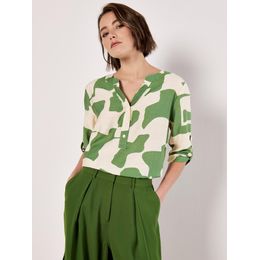 Apricot Damen Klassische Bluse "Abstrakte Formen Top", gr&uuml;n, Gr. 34, gemustert, Obermaterial: 83% Viskose CV. 17% Nylon NY., Blusen, mit Knopfleiste