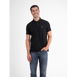 Lerros Herren Poloshirt "COOL & DRY", schwarz, Gr. M, unifarben, Single Jersey, Obermaterial: 60% Baumwolle, 40% Polyester, Shirts, mit Logo-Stickerei