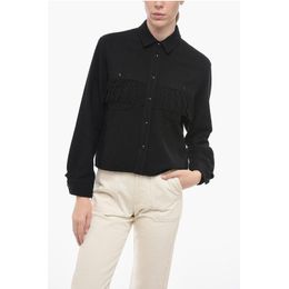 Woolrich STAG OVER Fransenhemd in Schwarz