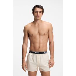 BOSS Herren Pyjamashorts, Gr. S, beige, Jersey, Obermaterial: 100% Baumwolle, Hosen, aus Baumwolle, elastischer Bund