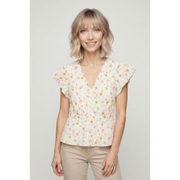 V&eacute;ro Moda VERO MODA Damen R&uuml;schenbluse "VMSIV IVANA CS TOP WVN", bunt, Gr. L, bedruckt, Web, Obermaterial: 100% Baumwolle, Blusen, Baumwolle