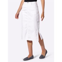 Casual Looks Damen Jeansrockwei&szlig;, Gr. 21, unifarben, 97% Baumwolle, 3% Elasthan, R&ouml;cke