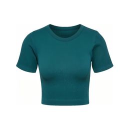 Hummel Sportshirt "Pulse Seamless Rib W T-Shirt S/S" in Gr&uuml;n | Gr.: L