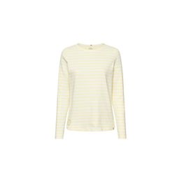 Camel Active Langarmshirt in lemon- milk white | Gr.: XL