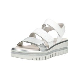 Gabor Damen Plateausandaletten "Gabor Sandalen Glattleder", Gr. 40, wei&szlig;, Glattleder, Schuhe