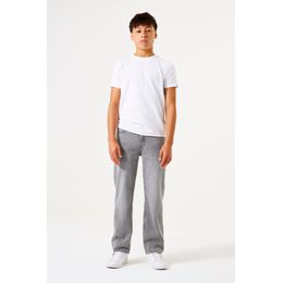 Garcia Jungen Straight-Jeans "Ilyano", grau, Gr. 170, Denim/Jeans, Obermaterial: 100% Baumwolle, Jeans, Etwas niedrigere Leibh&ouml;he