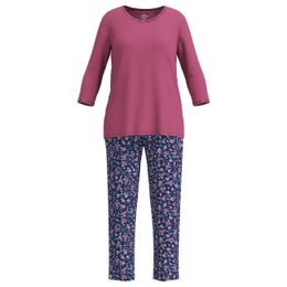 G&ouml;tzburg G&Ouml;TZBURG Damen Pyjama, Gr. 42, pink, Single Jersey, Obermaterial: 100% Baumwolle, Homewear-Sets, 3/4 Arm, Rundhalsausschnitt, mit Motiv, Baumwolle