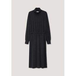 hessnatur Jersey Kleid Midi in schwarz | Gr.: 40