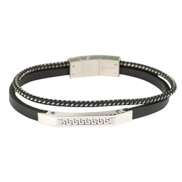 Adelia&acute;s ADELIA ́S Herren Edelstahlarmband "Herren Armband aus Edelstahl", 21, Edelstahl, schwarz, Edelstahl, Armb&auml;nder