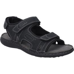 Josef Seibel Herren Sandale "Vincent 08, schwarz", Gr. 46, schwarz, Obermaterial: 80% Rindsleder Leather cow. 20% Textilmaterial TEXMAT., Schuhe