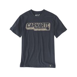 Carhartt Herren T-Shirt "Camo Logo", blau, Gr. XL, Obermaterial: 60% Baumwolle CO. 40% Polyester PES., Shirts