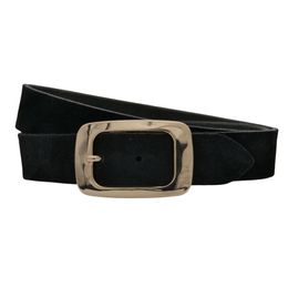 AnnaMatoni Damen Lederg&uuml;rtel "AnnaMatoni Damen Lederg&uuml;rtel in hochwertigem Velour Leder 3,5cm", schwarz, Gr. 120, 100% Leder, G&uuml;rtel