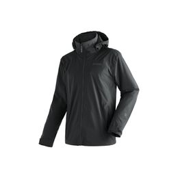 Maier Sports Herren Regenjacke "Metor rec M", schwarz, Gr. 48, 100% Polyester, Jacken, Herren Jacke mit Kapuze, Windjacke wasserdicht atmungsaktiv,