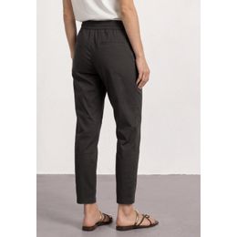 Street One Damen Stoffhose, grau, Gr. 44, unifarben, Web, 66% Baumwolle, 30% Polyester, 4% Elasthan, Hosen, im elastischen Materialmix