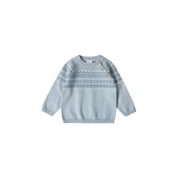 Stellou & friends Pullover mit Norweger Muster in light blue | Gr.: 74/80