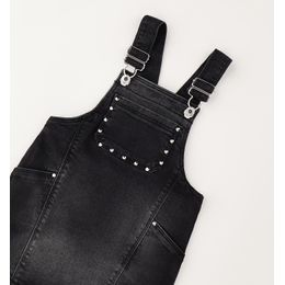 IDO M&auml;dchen Latzhose "BABY GIRL SKIRT", schwarz, Gr. 116, 88% Baumwolle, 10% Polyester, 2% Elasthan, Hosen