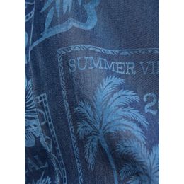 Rabe Damen Jerseyhose "Hose", blau, Gr. 46, gemustert, 100% Lyocell, Hosen