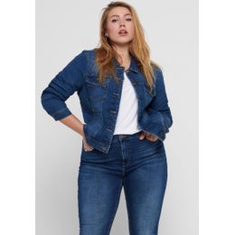 Only CARMAKOMA Damen Jeansjacke "CARWESPA LS JACKET", blau, Gr. 54, used, Denim/Jeans, Obermaterial: 79% Baumwolle, 20% Polyester, 1% Elasthan, Jacken