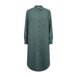 Freequent Damen Blusenkleid "FQLAVA-SH-DR", gr&uuml;n, Gr. M, meliert, Web, Obermaterial: 55% Leinen, 45% Viskose, Kleider, bequeme Passform, mit