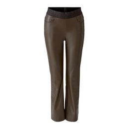 Oui Hose Lederoptik in mulch | Gr.: 42