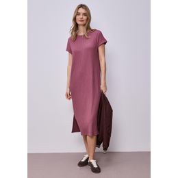 Street One Damen Jerseykleid, rosa, Gr. 36, unifarben, Jersey, 75% Viskose, 20% Polyester, 5% Elasthan, Kleider, mit Rundhalsausschnitt