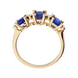 Jobo Damen Fingerring "Ring blau", 56, Silber 925 (Sterlingsilber), blau, Silber 925 (Sterlingsilber), Fingerringe, 925 Silber vergoldet mit Spinell