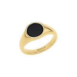 Amor Siegelring Edelstahl, IP gold in gold | Gr.: 16,5