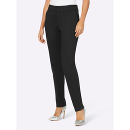 CR&Eacute;ATION L CREATION L Damen Chinohose, schwarz, Gr. 38, unifarben, 48% Baumwolle, 45% Polyester, 7% Elasthan, Hosen