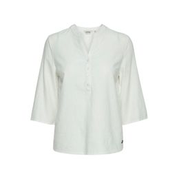 oxmo Damen Klassische Bluse "Bluse OXAnea", wei&szlig;, Gr. 44, Obermaterial: 55% Leinen LI. 45% Viskose CV., Blusen