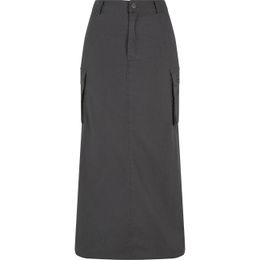 Karl Kani Damen Sommerrock "Karl Kani Karl Kani Signature Long Cargo Skirt", grau, Gr. M, unifarben, 98% Baumwolle, 2% Elasthan, R&ouml;cke