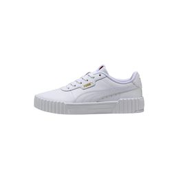 Puma Carina Low-Top-Sneaker aus Leder Wei&szlig; | Gr.: 36